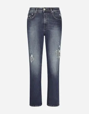 Dolce & Gabbana Boyfriend Jeans With Rips Denim And Jeans Multi-colored - Multicolor