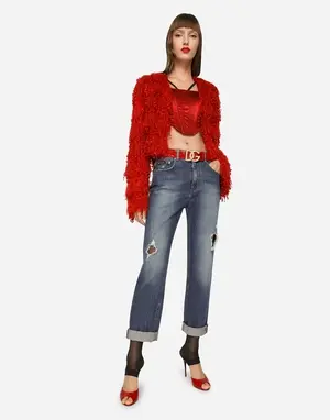 Dolce & Gabbana Boyfriend Jeans With Rips Denim And Jeans Multi-colored