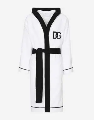 Dolce & Gabbana Terry Cotton Bathrobe Belted Bathrobes