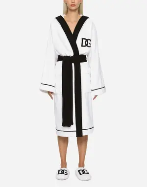 Dolce & Gabbana Terry Cotton Bathrobe Belted Bathrobes