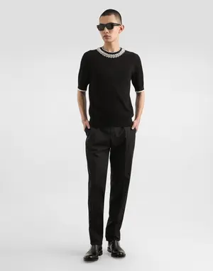Dolce & Gabbana Cotton Crewneck Pullover Sweaters And Cardigans - Black
