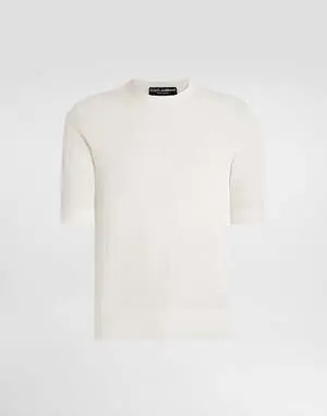 Dolce & Gabbana Cotton Crewneck Pullover Sweaters And Cardigans - White