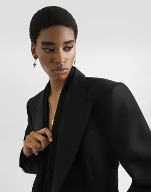 Dolce & Gabbana Sicilia Double-breasted Jacket In Wool Gabardine Blazers Wool