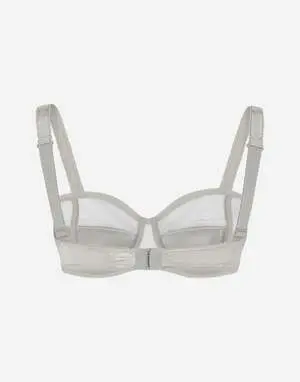 Dolce & Gabbana Foiled Jersey Balconette Bra Underwear Jersey - Silver