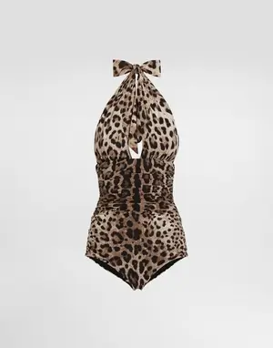 Dolce & Gabbana Intero Scollato Swimwear Animal Print Jersey - Multicolor