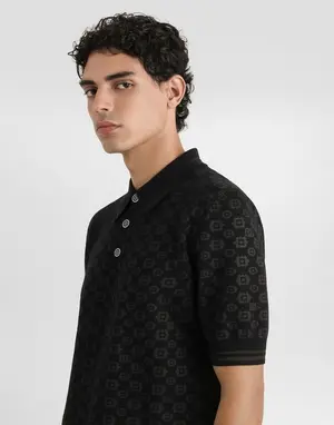 Dolce & Gabbana Micro-dot Stitch Polo Shirt Sweaters And Cardigans