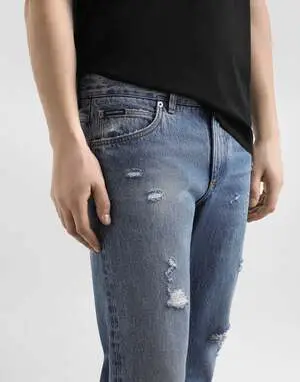 Dolce & Gabbana Regular Cotton Jeans Denim Multi-colored