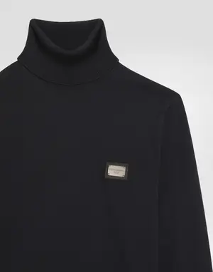 Dolce & Gabbana Wool Turtle-neck Sweater With Branded Tag Sweaters And Cardigans Wool