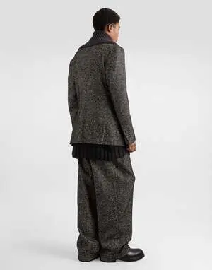 Dolce & Gabbana Double-breasted Jacket In Chevronwool Suits And Blazers