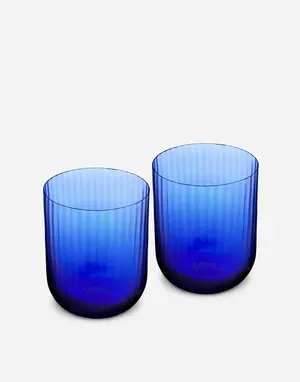 Dolce & Gabbana Set 2 Hand-blown Murano Beverage Glasses Drinking Glasses - Multicolor