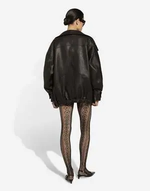Dolce & Gabbana Oversize Vegetable-tanned Lambskin Biker Jacket
