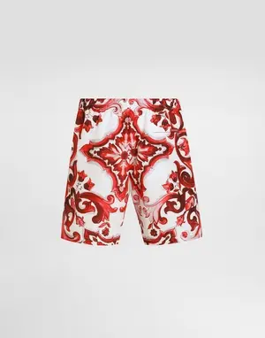 Dolce & Gabbana Majolica-print Medium Boxer Shorts With Drawstring