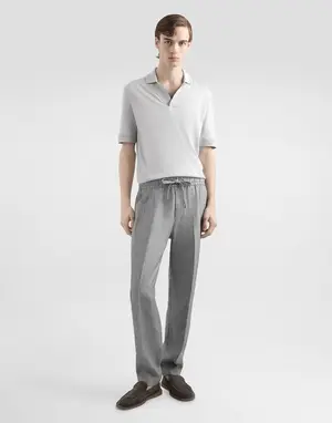 Dolce & Gabbana Satin Silk Polo Shirt Sweaters And Cardigans Gray