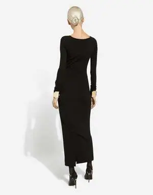 Dolce & Gabbana Long-sleeved Milano Rib Sheath Dress