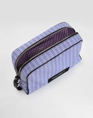 Dolce & Gabbana Calfskin And Striped Poplin Handbag Shoppers - Multicolor