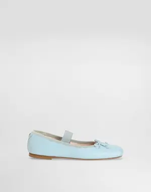 Dolce & Gabbana Nappa Lambskin Ballet Flats Shoes - Azure
