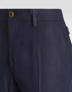 Dolce & Gabbana Linen Pants Pants And Shorts - Blue