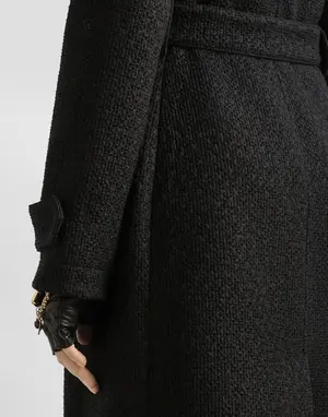 Dolce & Gabbana Tweed Trench Coat Coats And Jackets