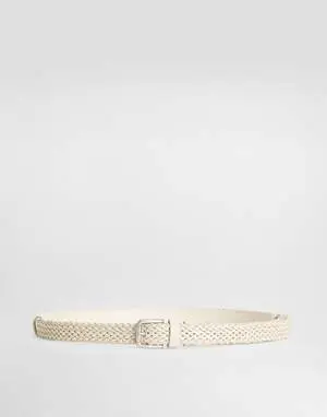 Dolce & Gabbana Calfskin Belt Belts - White