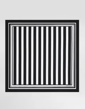 Dolce & Gabbana Striped-print Silk Twill Foulard Scarves And Silks - Multicolor