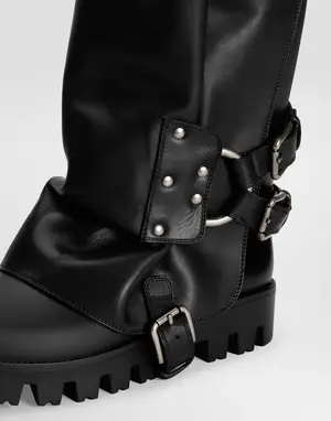 Dolce & Gabbana Boots In Rubber And Calfskin Boots And Booties