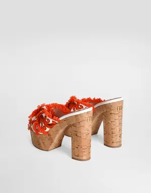 Dolce & Gabbana Majolica-print Brocade Clog Sandals