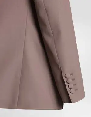 Dolce & Gabbana Single-breasted Wool Poplin Jacket Suits And Blazers - Brown