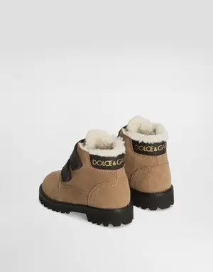 Dolce & Gabbana Velour Fabric Boots