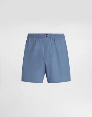 Dolce & Gabbana Cotton Poplin Boxer Shorts Underwear And Loungewear - Azure