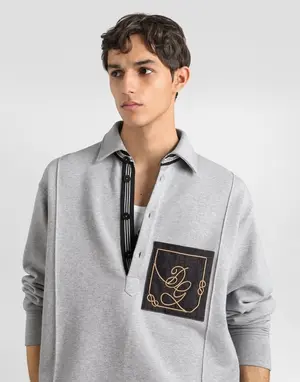 Dolce & Gabbana Melange Cotton Sweatshirt Sweatshirts Gray