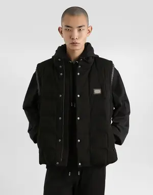Dolce & Gabbana Quilted Jersey Vest With Logo Tag