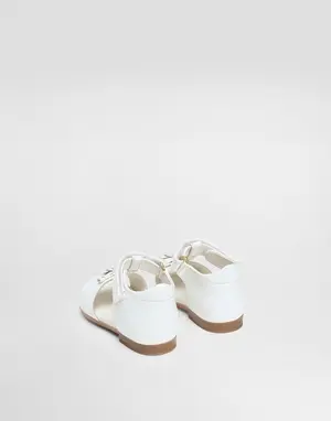 Dolce & Gabbana Patent Leather Sandals Shoes Leather
