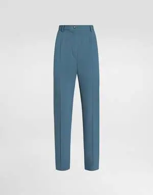 Dolce & Gabbana Wool Trousers Pants And Shorts - Blue