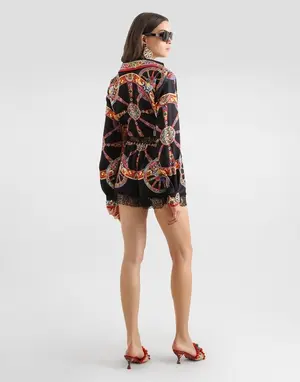 Dolce & Gabbana Carretto-print Satin Jumpsuit
