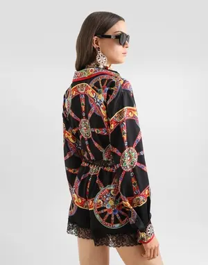 Dolce & Gabbana Carretto-print Satin Jumpsuit