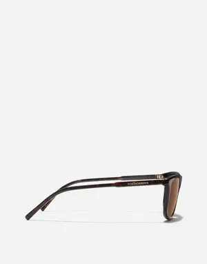 Dolce & Gabbana Acetate Rectangle Sunglasses - Brown