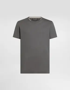 Dolce & Gabbana Cotton Jersey T-shirt T-shirts And Polos Gray Cotton - Grey