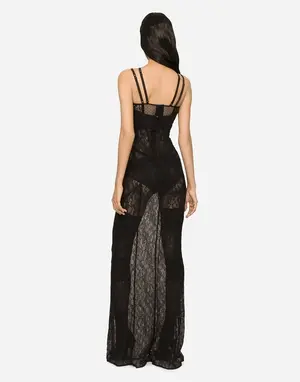 Dolce & Gabbana Long Lace Corset Dress Dresses Lace