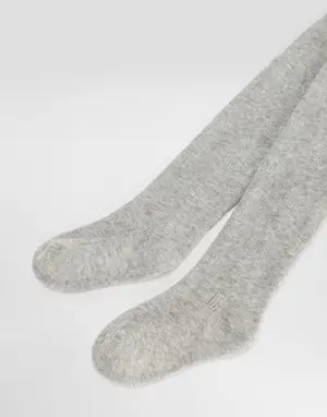 Dolce & Gabbana Perforated Tights With Dg Logo Accessories Gray