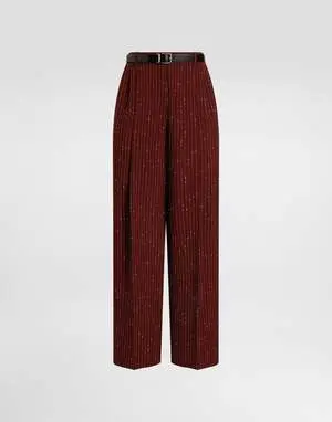 Dolce & Gabbana Pinstripe Trousers Pants And Shorts Multi-colored - Multicolor