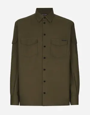 Dolce & Gabbana Technical Fabric Shirt With Pockets Shirts