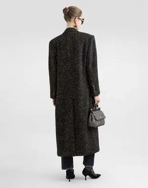 Dolce & Gabbana Oversized Double-breasted Coat In Wool Blend Chevron Coats And Jackets