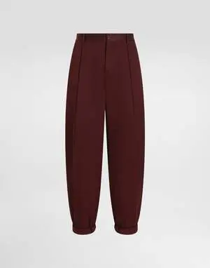 Dolce & Gabbana Cotton Gabardine Pants With Double Darts Pants And Shorts Multi-colored - Multicolor
