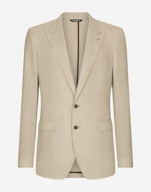 Dolce & Gabbana Single-breasted Wool Taormina-fit Jacket Suits And Blazers - Beige