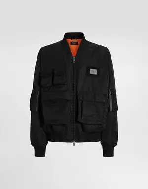 Dolce & Gabbana Nylon Gabardine Jacket Coats And Jackets - Black