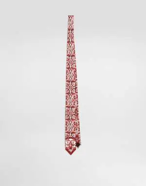 Dolce & Gabbana Majolica-print Silk Tie - Multicolor