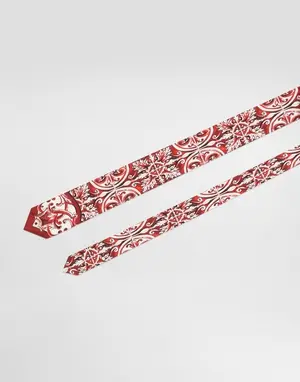 Dolce & Gabbana Majolica-print Silk Tie - Multicolor