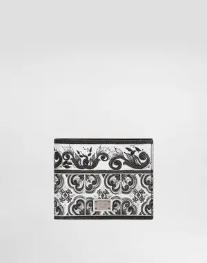 Dolce & Gabbana Majolica-print Calfskin Wallet Wallets And Small Leather Goods - Multicolor