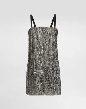Dolce & Gabbana Dress With Embroidered Sequins Dresses