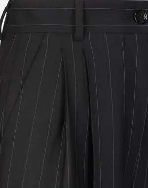 Dolce & Gabbana Flared Pinstripe Wool Pants Pants And Shorts